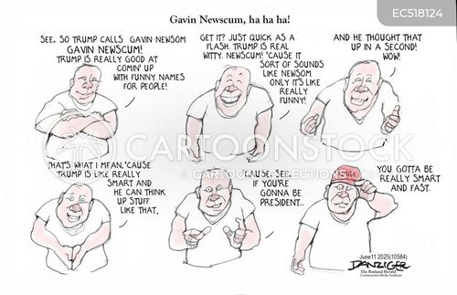 Newsom Vs Trump Cartoons and Comics - funny pictures from CartoonStock