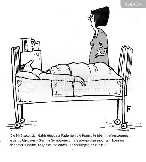 Cartoons und Karikaturen mit Patientenautonomie