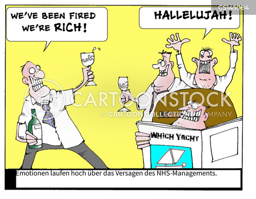 Cartoons und Karikaturen mit Nhs-manager