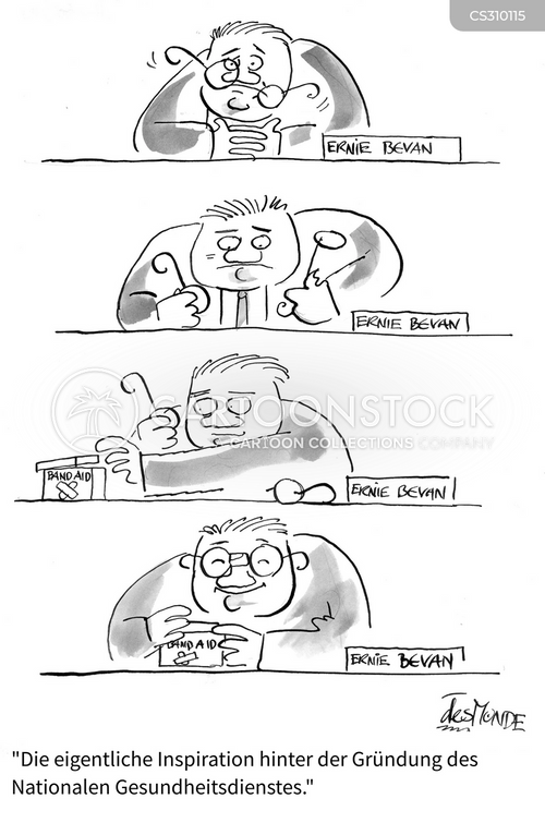 Cartoons und Karikaturen mit Nhs