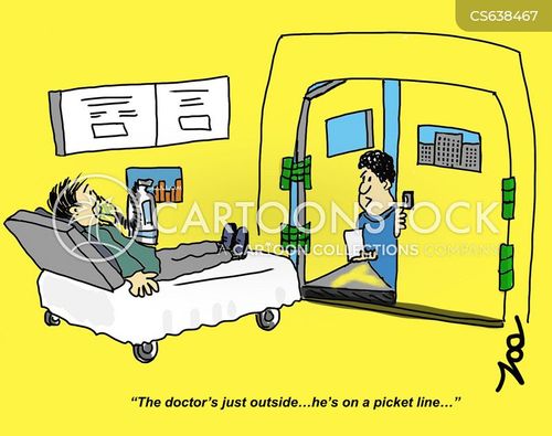Medical Strike Cartoons and Comics - funny pictures from CartoonStock