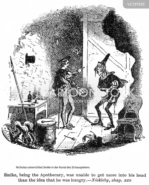 Cartoons und Karikaturen mit Nicholas Nickleby