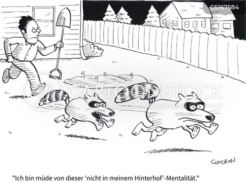 Cartoons und Karikaturen mit Nicht In Meinem Hinterhof