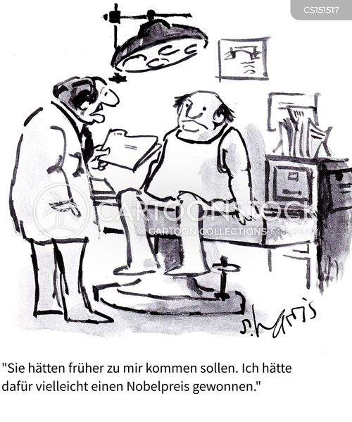 Cartoons und Karikaturen mit Medizinische Entdeckung