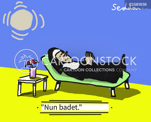 Cartoons und Karikaturen mit Badender