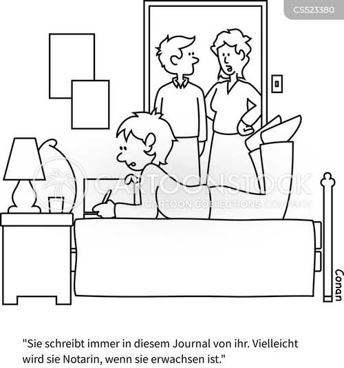 Cartoons und Karikaturen mit Notarinnen