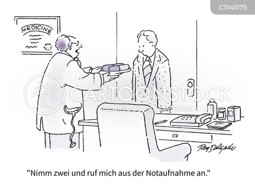 Cartoons und Karikaturen mit Notfall