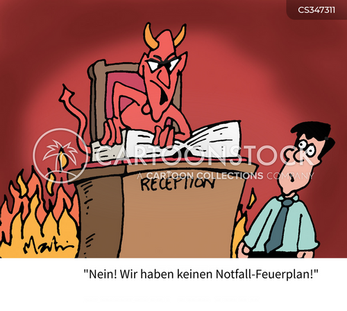 Cartoons und Karikaturen mit Notfall
