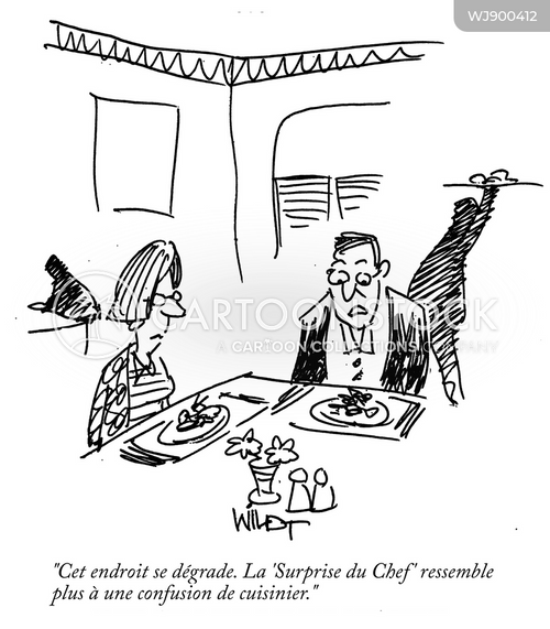 Dessins humoristique et caricaturés avec Produits Gastronomiques