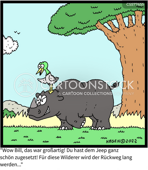 Cartoons und Karikaturen mit Ochsenpicker