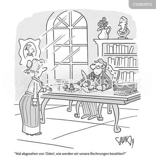 Cartoons und Karikaturen mit Dichter