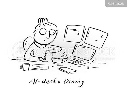 Eating At Your Desk Cartoons and Comics - funny pictures from CartoonStock