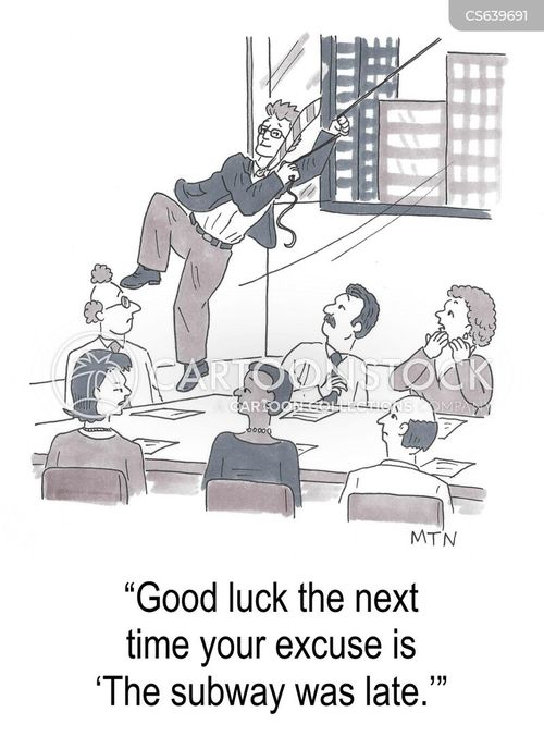 Lateness Excuse Cartoons and Comics - funny pictures from CartoonStock
