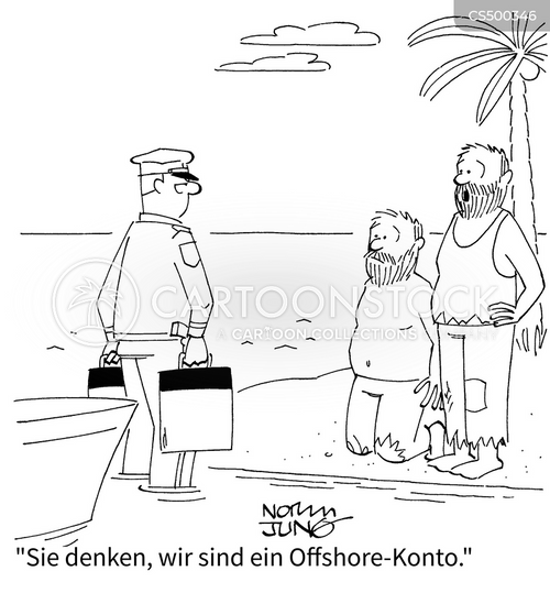 Cartoons und Karikaturen mit Offshore