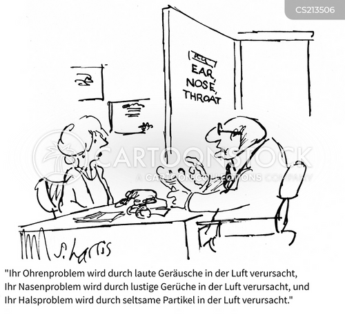 Cartoons und Karikaturen mit Sinusitis