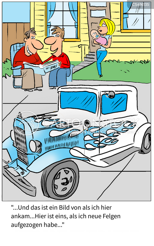 Cartoons und Karikaturen mit Auto-enthusiast