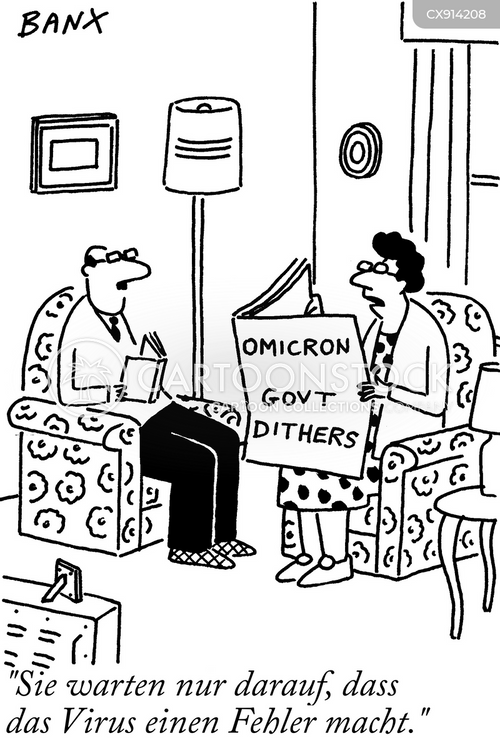 Cartoons und Karikaturen mit Omicron