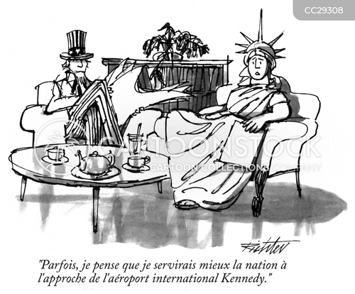 Dessins humoristique et caricaturés avec Aéroport International John F ...