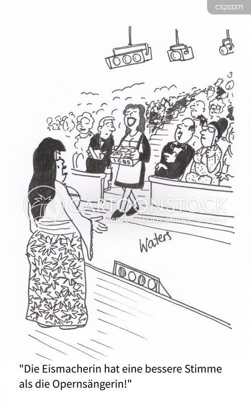 Cartoons und Karikaturen mit Opernstar