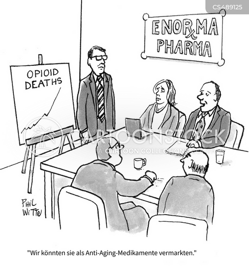 Cartoons und Karikaturen mit Opioid-epidemie
