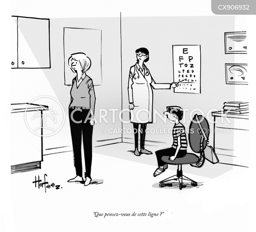 Dessins humoristique et caricaturés avec Test De La Vue