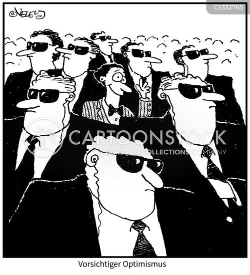 Cartoons und Karikaturen mit Optimismus