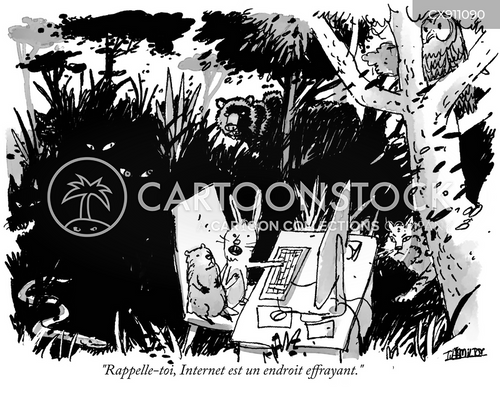 Dessins humoristique et caricaturés avec Le Internet