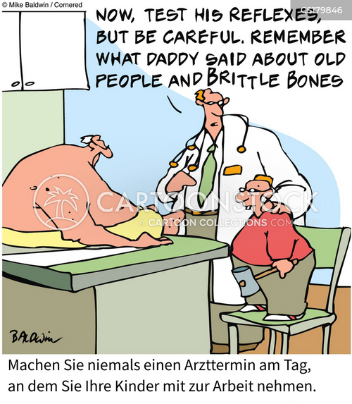 Cartoons und Karikaturen mit Arzttermin