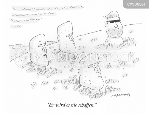 Cartoons und Karikaturen mit Osterinsel