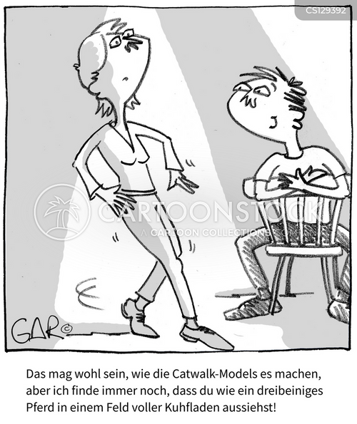 Cartoons und Karikaturen mit Catwalk