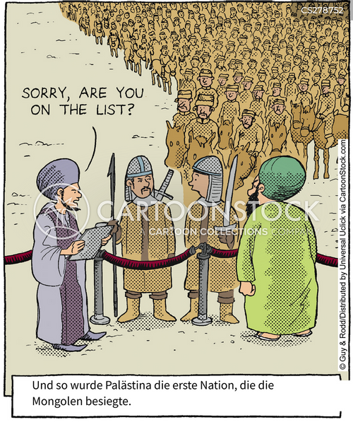 Cartoons und Karikaturen mit Mongolen