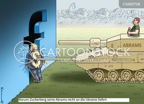 Cartoons und Karikaturen mit Panzer-spende