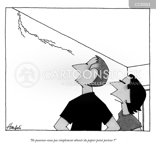 Dessins humoristique et caricaturés avec Fissure Dans Les Murs