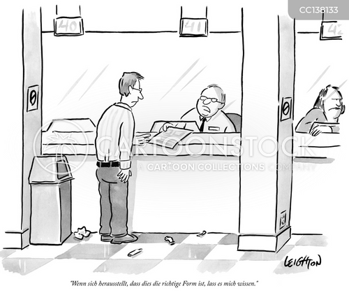 Cartoons und Karikaturen mit Formular