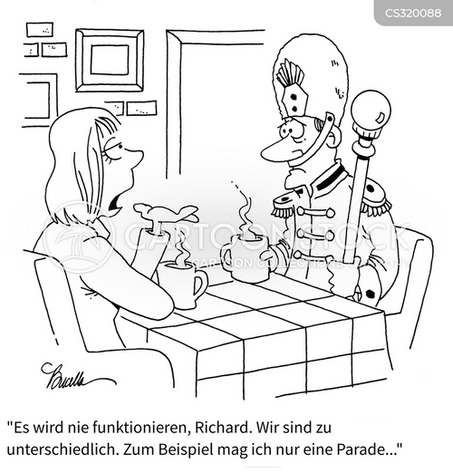 Cartoons und Karikaturen mit Parade
