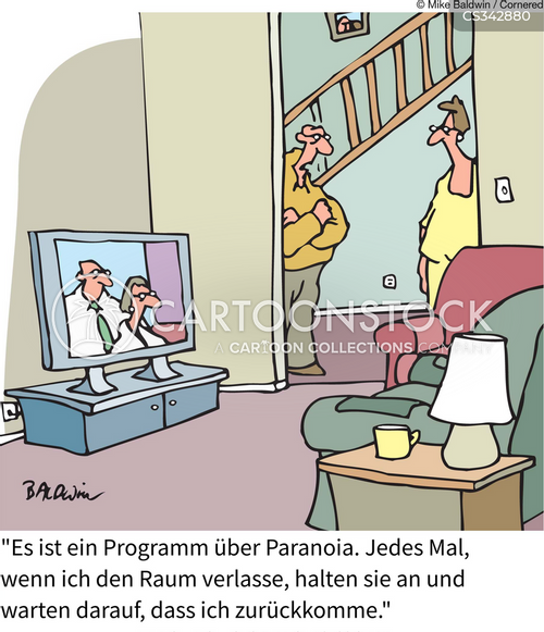Cartoons und Karikaturen mit Paranoias