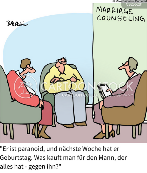 Cartoons und Karikaturen mit Paranoid