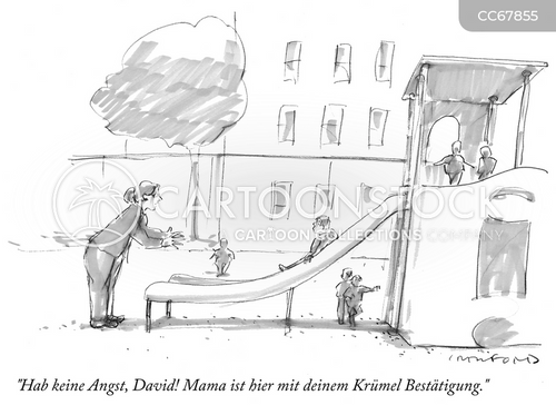 Cartoons und Karikaturen mit Rutschen