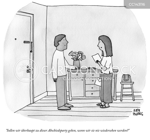 Cartoons und Karikaturen mit Abschiedsgrüße