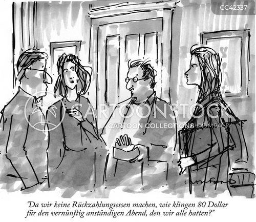 Cartoons und Karikaturen mit Ausgaben Aufteilen