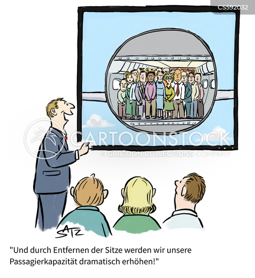 Cartoons und Karikaturen mit Flugzeuge