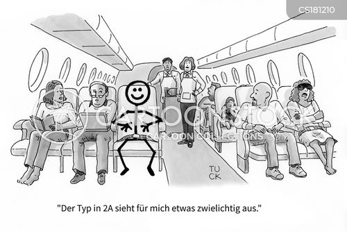 Cartoons und Karikaturen mit Passagierprofilierung
