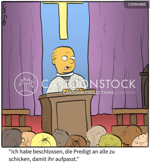 Cartoons und Karikaturen mit Predigt