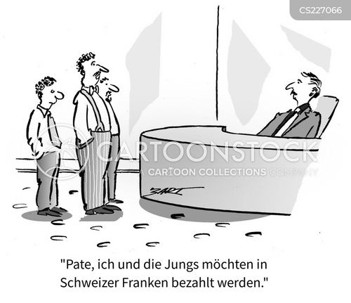 Cartoons und Karikaturen mit Schweizer Franken