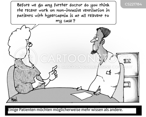 Cartoons und Karikaturen mit Patientenkonsultation