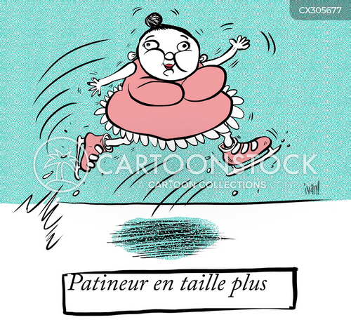 Dessins humoristique et caricaturés avec Patinage