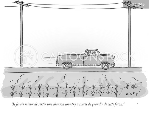 Dessins humoristique et caricaturés avec Chansons Country