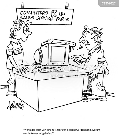 Cartoons und Karikaturen mit Admin-support
