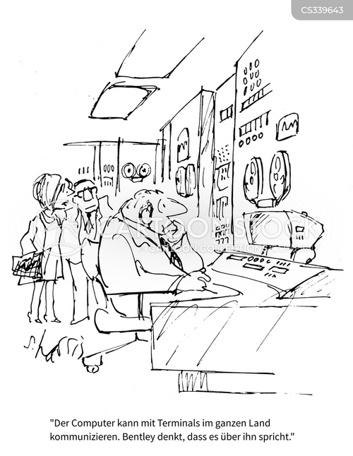 Cartoons und Karikaturen mit Terminals