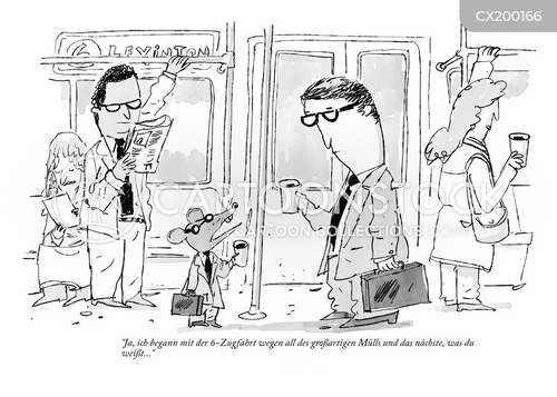 Cartoons und Karikaturen mit Abfallentsorgung
